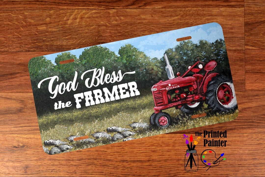 Farm Tractor Front License Plate - Custom License Plate - Farm Tractor ...