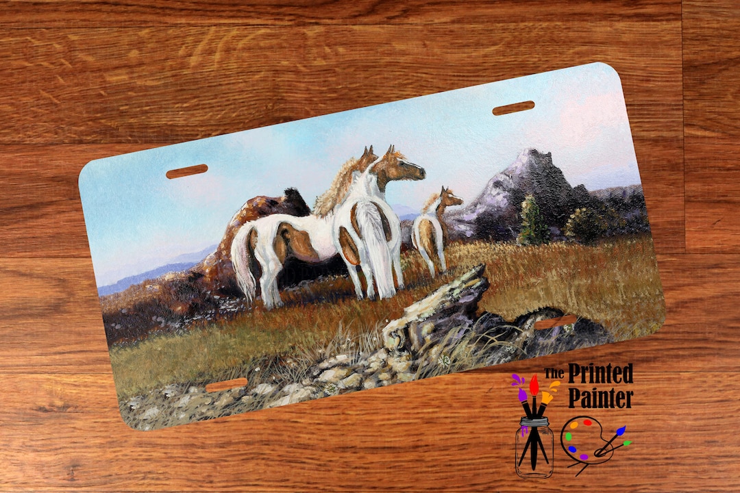 Horses Front License Plate - Custom License Plate - Horses and ...
