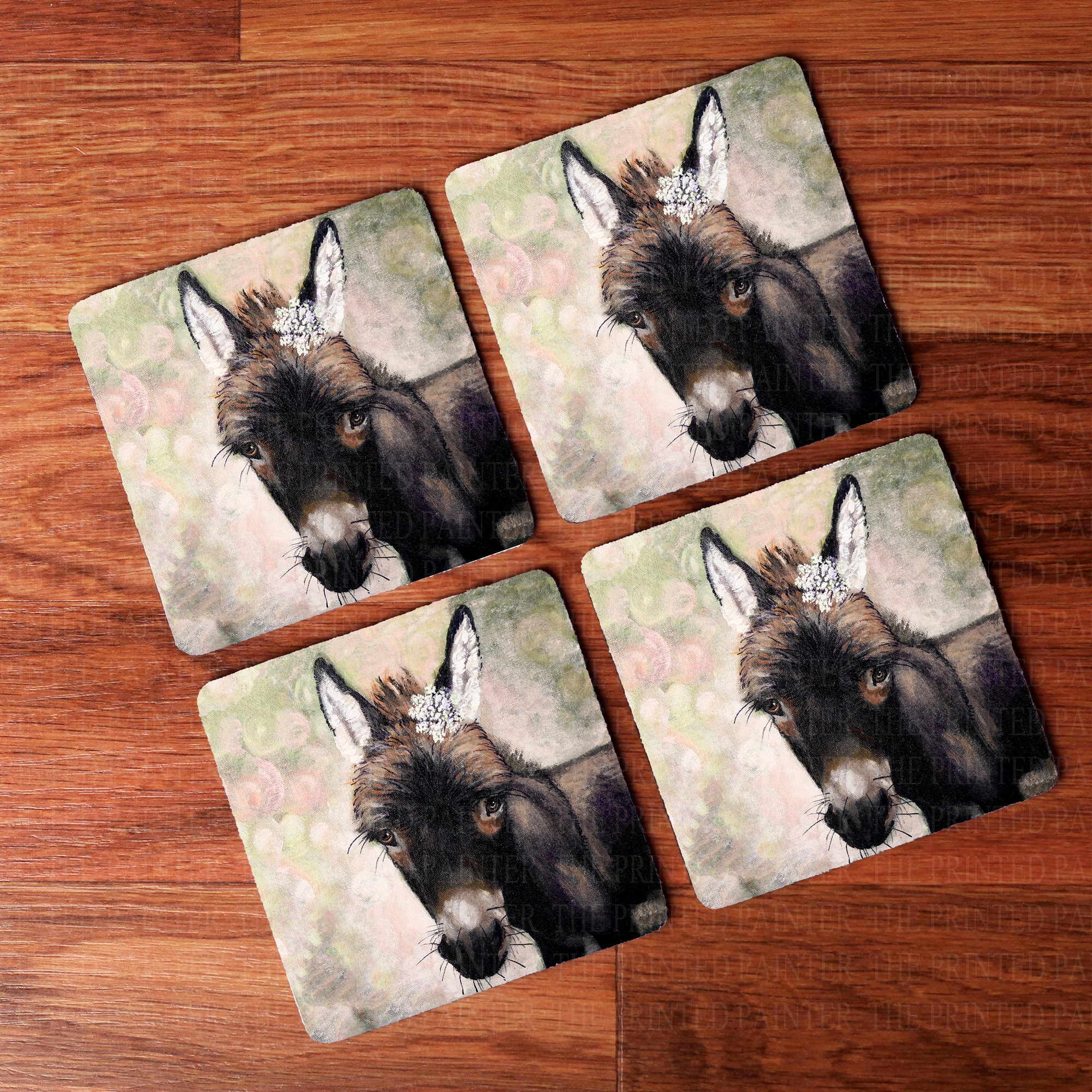 Donkey Coasters / Donkey Drink Coaster / Crazy Donkey Lady / Fun Gift ...