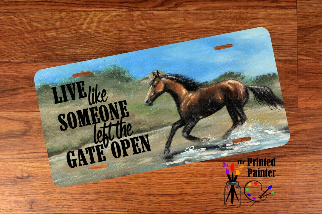 Horse Front License Plate - Custom License Plate - Horse Vanity Car Tag ...