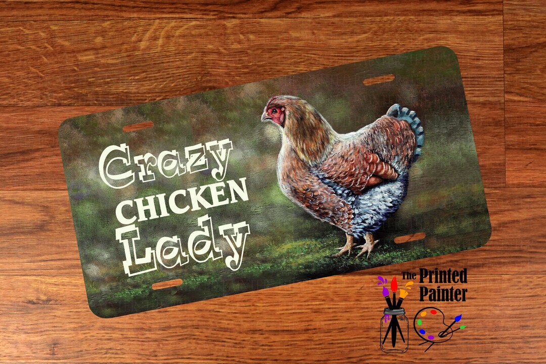 Chicken Front License Plate - Custom License Plate - Chicken Vanity Car ...