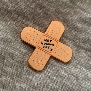 Not Gonna Cry Plaster Band-aid Soft Enamel Pin - Etsy