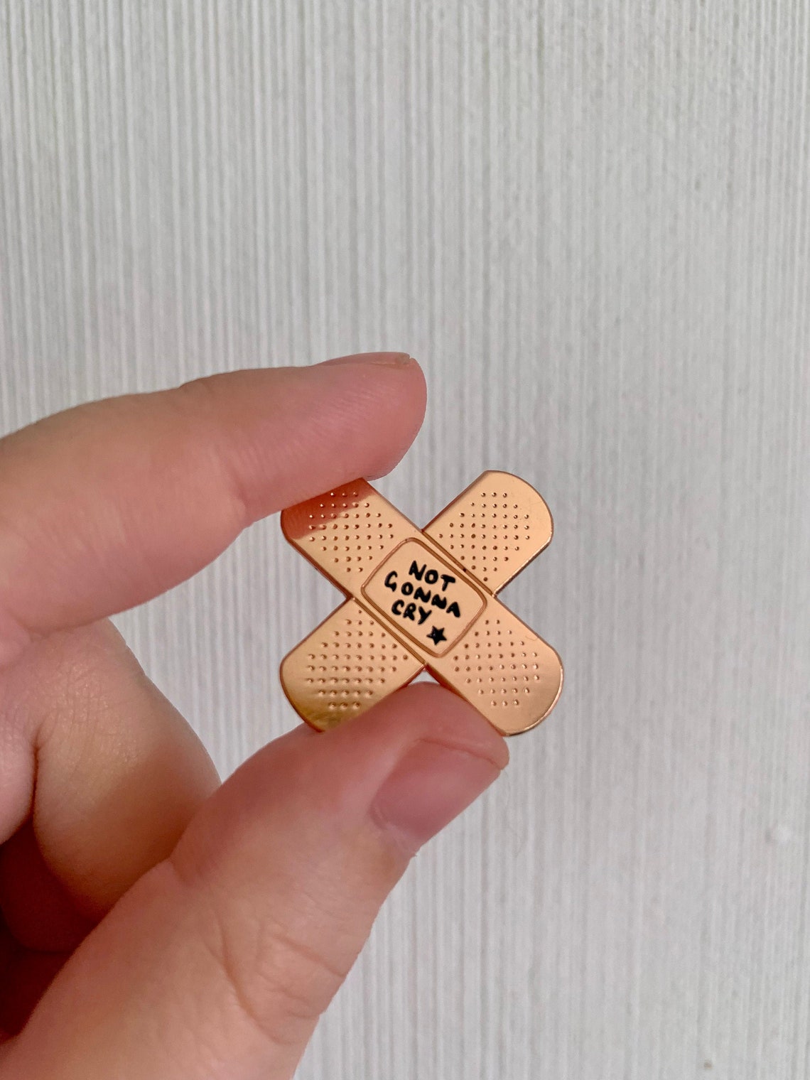 Not Gonna Cry plaster band-aid soft enamel pin | Etsy