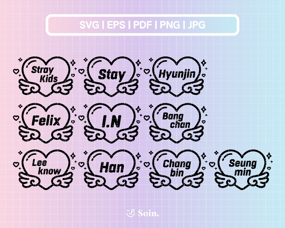 Stray Kids Svg, Png, Pdf, Jpg, Eps Stray Kids Member Lightstick ...