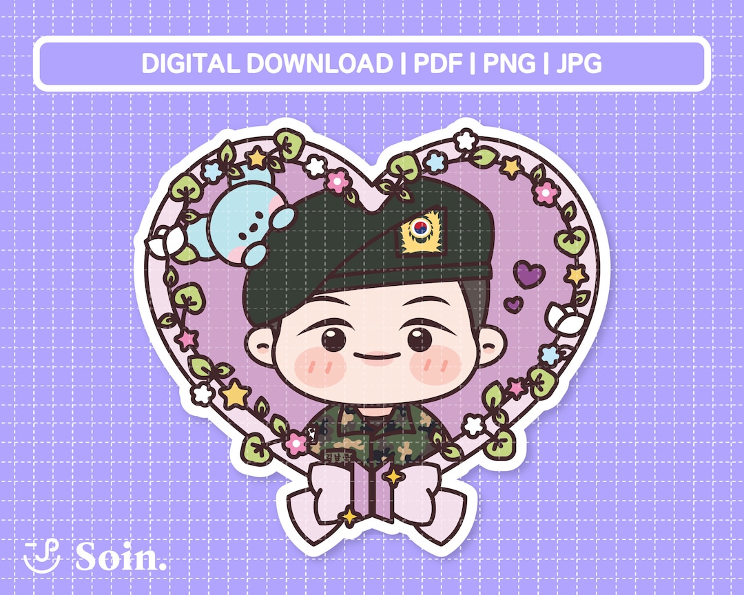 RM Heart Gundae Png, Pdf, Jpg BTS Decals Printable BTS Army Gift Ideas ...
