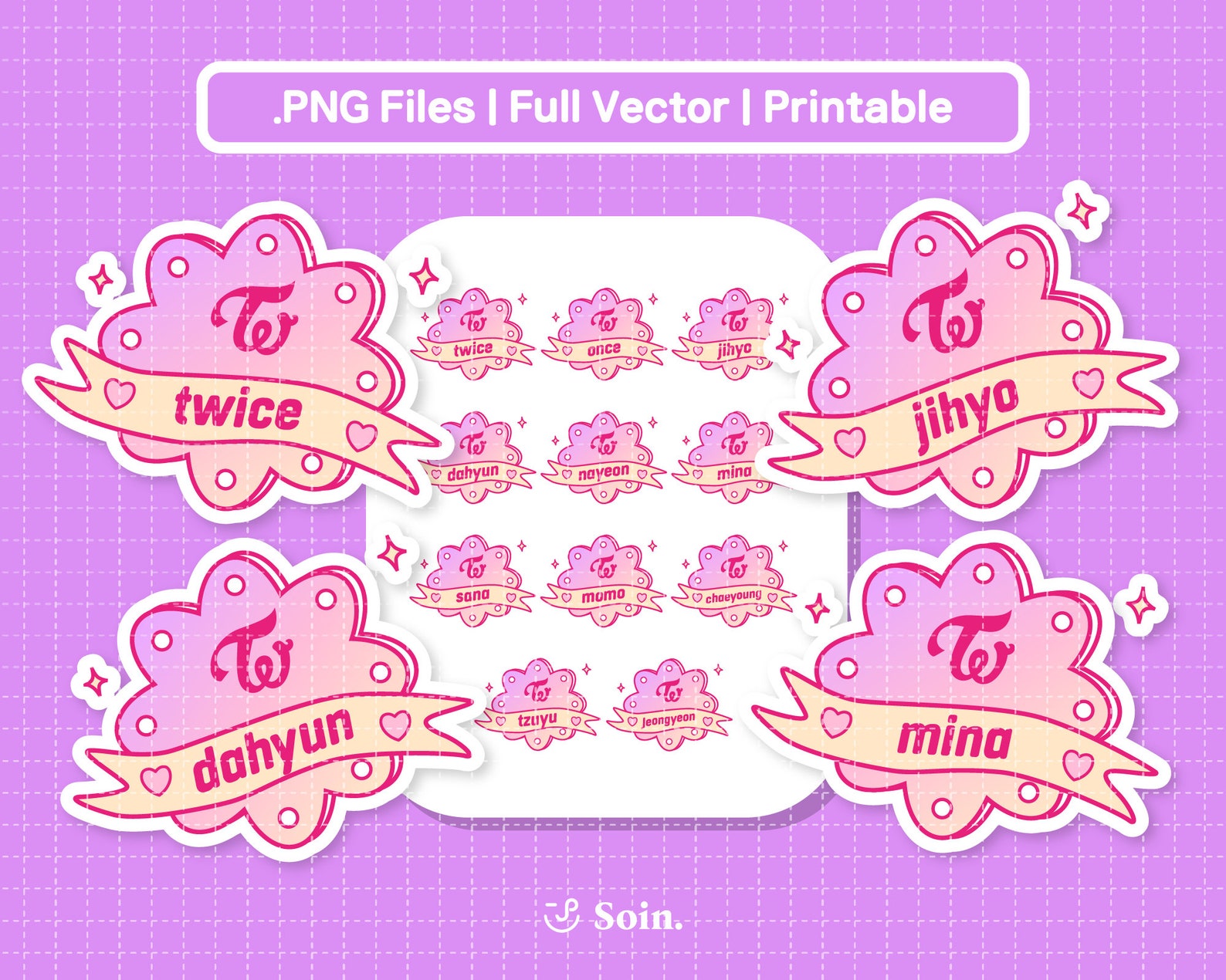 Twice Once Clipart Png Printable Twice Member Png Clipart | Etsy