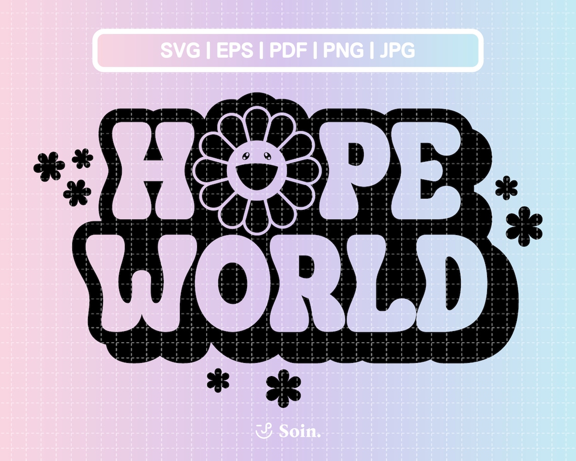 BTS Jhope Hope World Svg Eps Pdf Jpg Png BTS Decal Vector | Etsy