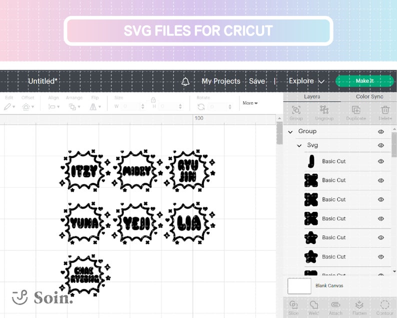 ITZY Svg Eps Pdf Jpg Png ITZY Light Ring Decal Stickers - Etsy