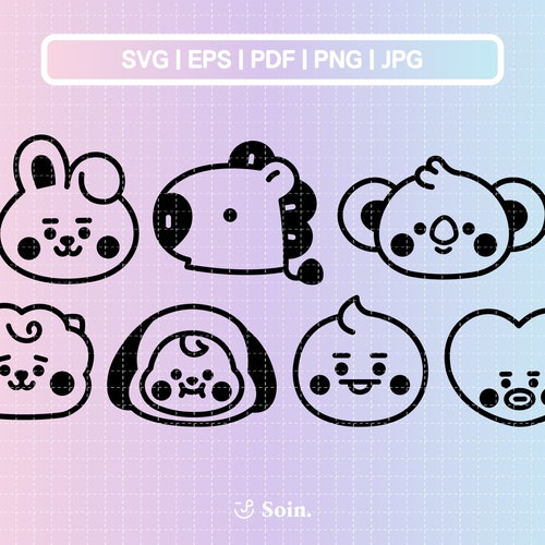 BTS Svg Png Jpg Eps Pdf Cricut File BTS Army Young - Etsy