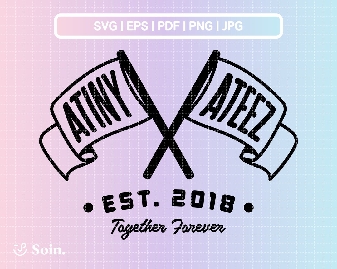 Ateez Atiny Flag Svg Png Pdf Jpg Eps Ateez Printable - Etsy