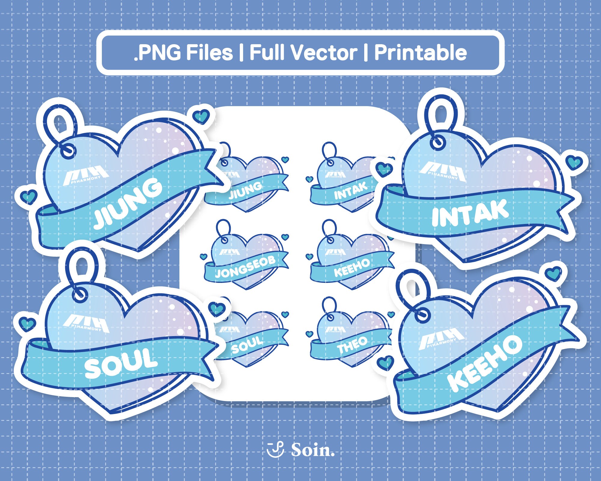 P1Harmony Clipart Png Imprimible / P1Harmony Stickers / - Etsy México