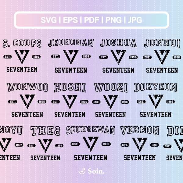 Seventeen Kpop Logos - Etsy