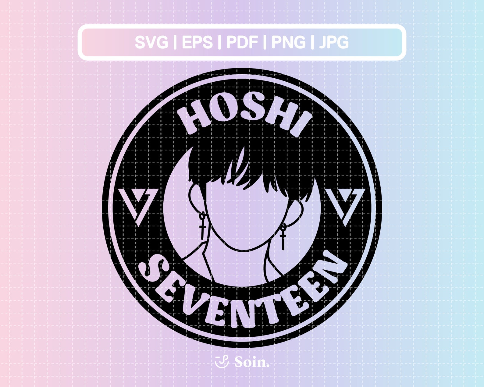 Seventeen Hoshi Kpop Svg Eps Pdf Jpg Png Seventeen - Etsy
