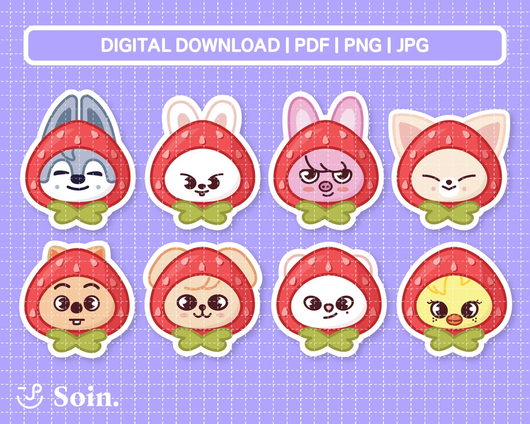 Stray Kids Ttalgi Png, Pdf, Jpg Stray Kids Printable Decals Stray Kids Stay Gift Ideas Kpop Png ...
