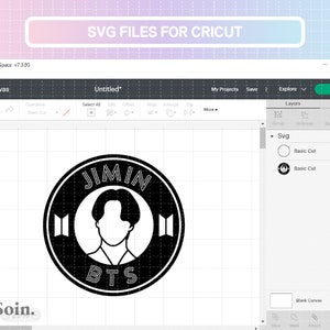 BTS Jimin Svg Eps Pdf Jpg Png BTS Member Decal Vector Files for Cricut ...