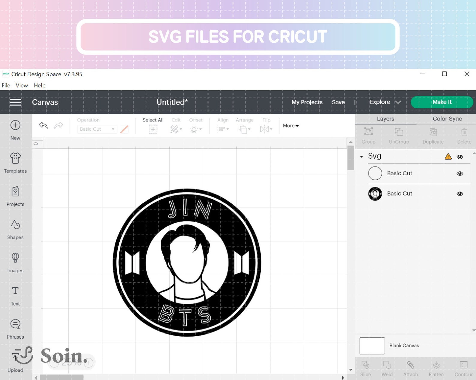 BTS Jin Svg Eps Pdf Jpg Png BTS Member Decal Vector Files | Etsy