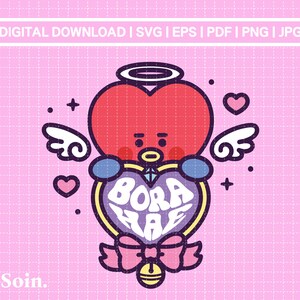 BTS Taehyung Borahae Svg, Png, Pdf, Jpg, Eps BTS Valentine Stickers ...