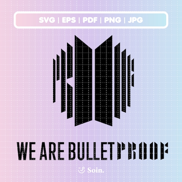Bts Bulletproof Svg - Etsy