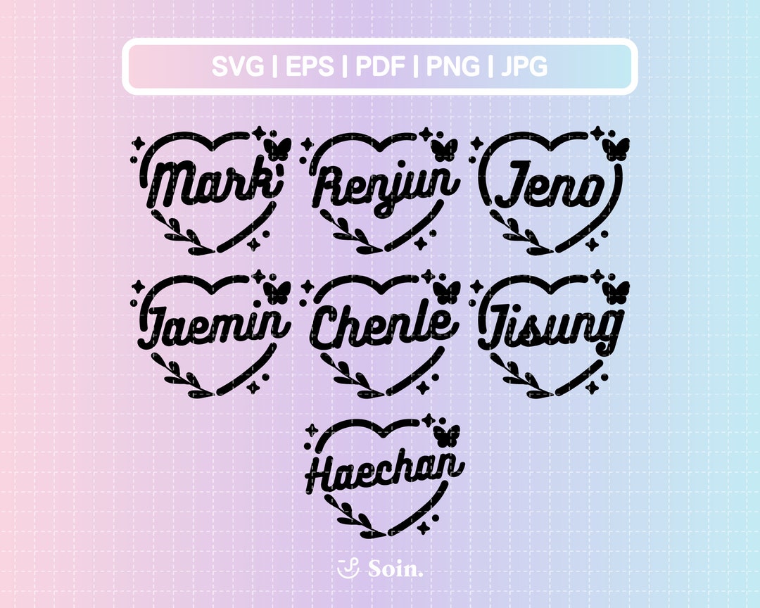 NCT Dream Svg Eps Pdf Jpg Png NCT Dream Lightstick Stickers NCT Merch ...