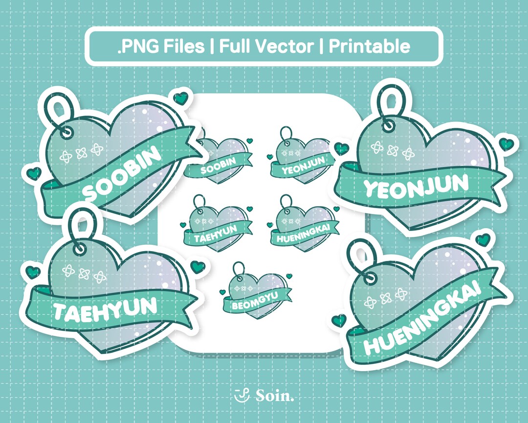 TXT Png Stickers Imprimible / TXT Clipart Vector archivos / Kpop Star ...