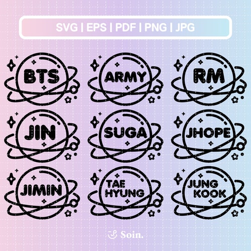 BTS Svg Png Jpg Eps Pdf Cricut File BTS Army Young - Etsy