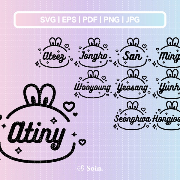 Ateez Silhouette Svg - Etsy