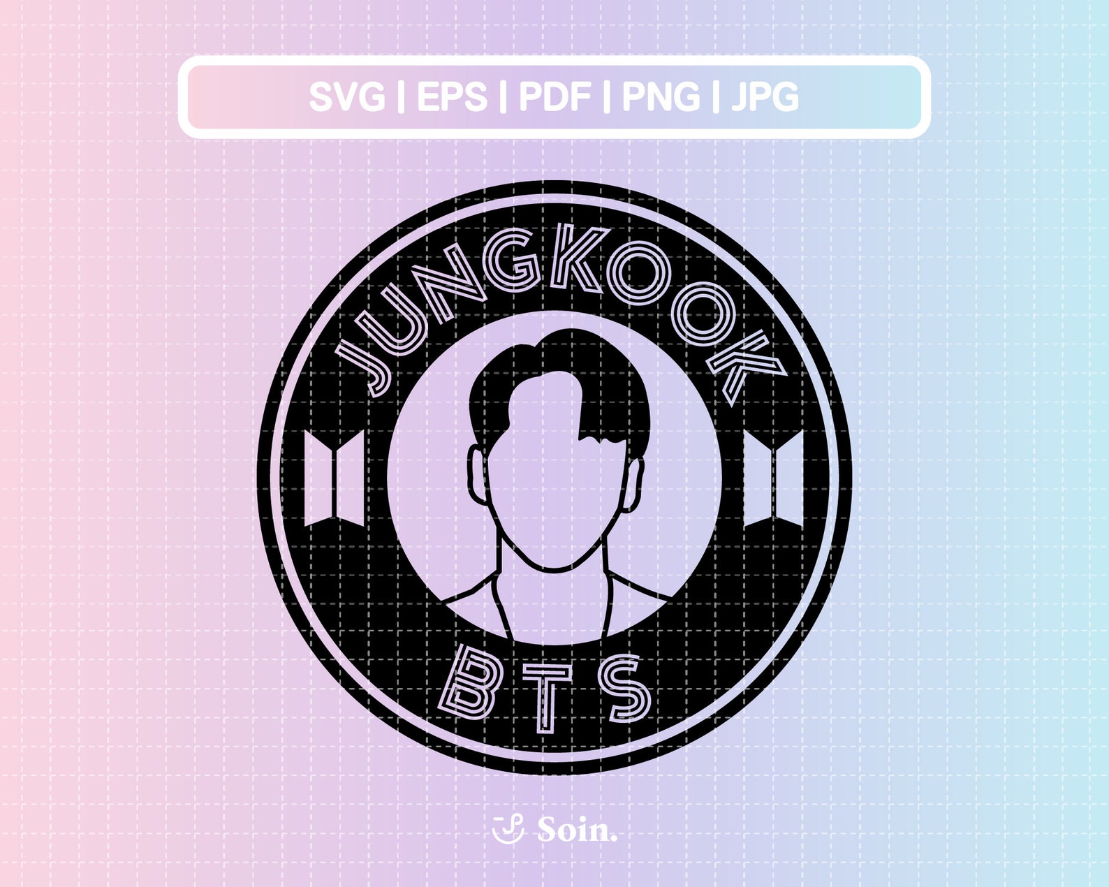 BTS Jungkook Svg Eps Pdf Jpg Png BTS Member Decal Vector - Etsy