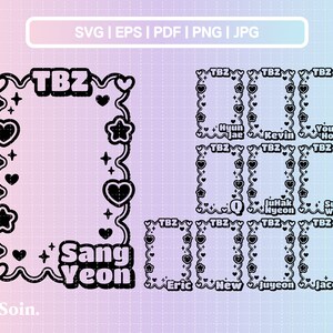 The Boyz Photocard Borders Svg, Png, Pdf, Jpg, Eps the Boyz Member ...