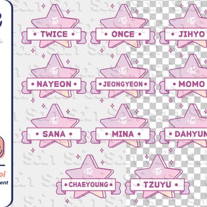 Twice Once Clipart Png Printable Twice Member Png Clipart | Etsy