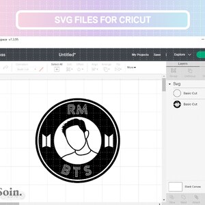 BTS RM Svg Eps Pdf Jpg Png / BTS Member Decal / Archivos vectoriales ...