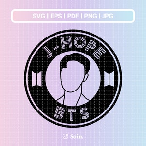 BTS JHOPE Svg Eps Pdf Jpg Png BTS Member Decal Vector Files for Cricut ...