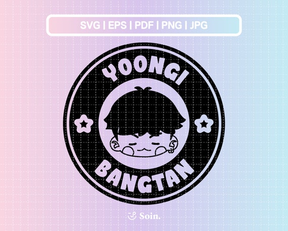 BTS Suga Svg Eps Pdf Jpg Png BTS Member Decal Vector Files - Etsy UK