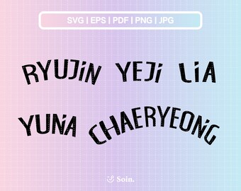 ITZY Merch Kpop Merch ITZY SVG Png and Eps Vector Files for - Etsy