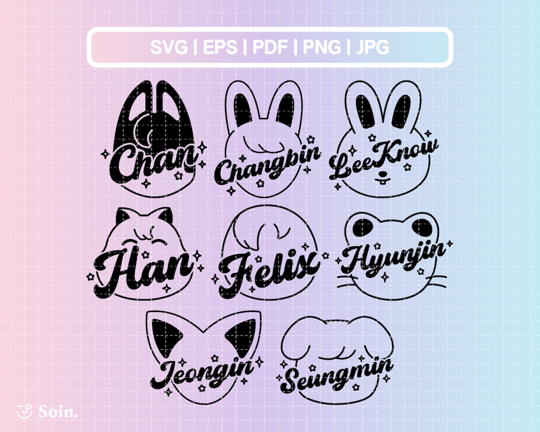 Stray Kids Svg, Png, Pdf, Jpg, Eps Stray Kids Member Lightstick ...