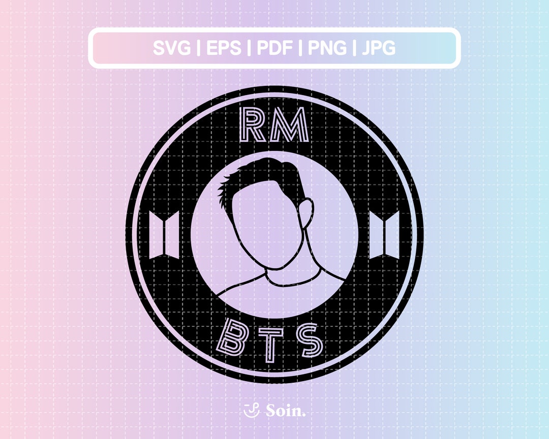 BTS RM Svg Eps Pdf Jpg Png BTS Member Decal Vector Files for Cricut and ...