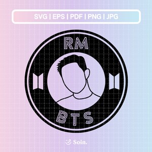 BTS RM Svg Eps Pdf Jpg Png / BTS Member Decal / Archivos vectoriales ...