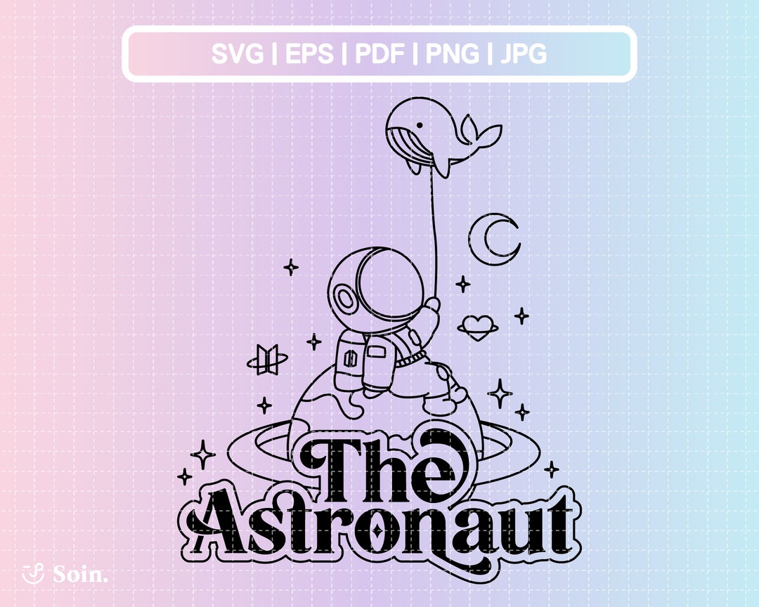 BTS Jin the Astronaut Svg Eps Pdf Jpg Png BTS Printable Decal Vector ...
