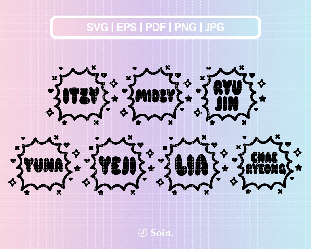 ITZY Svg Eps Pdf Jpg Png ITZY Light Ring Decal Stickers Vector Files ...