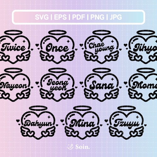 Kpop TWICE SVG Cut File Template for Cricut Silhouette - Etsy