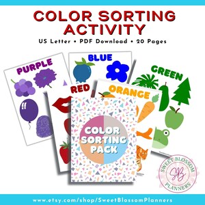 Color Sorting Activity. Color Matching Printable Color Matching ...