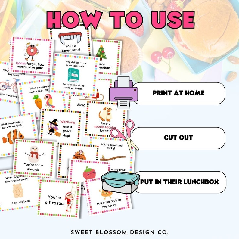 Lunch Box Notes Bundle, Lunch Box Cards, Joke Lunch Box Notes ...
