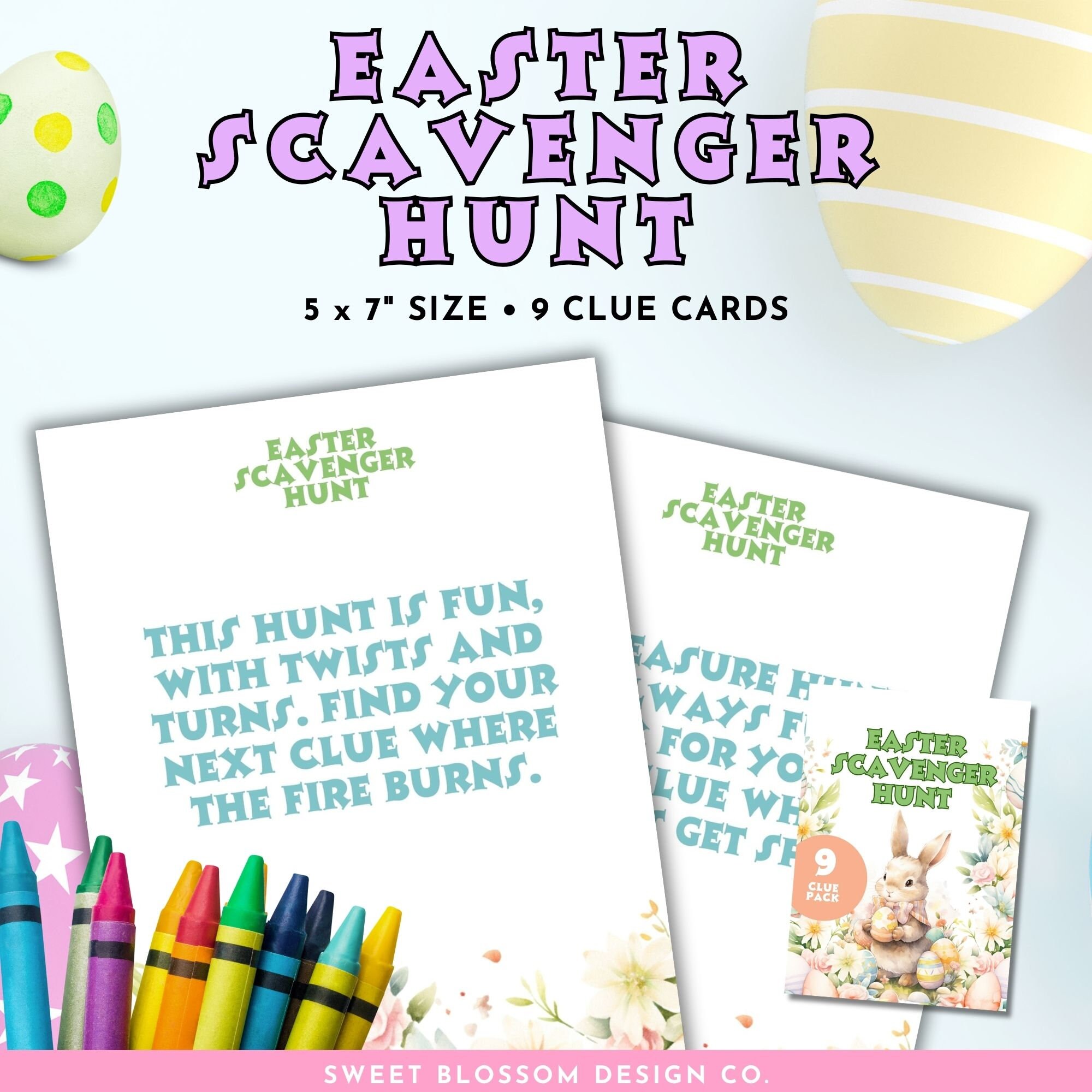 Indoor Easter Scavenger Hunt for Kids, Easter Scavenger Hunt for Church ...
