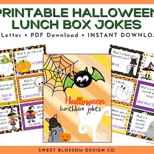 Halloween Lunchbox Jokes Kid Lunch Notes Joke Lunch Box - Etsy