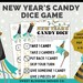 New Year's Candy Dice Game, Printable Games for Kids, New Year's Eve ...