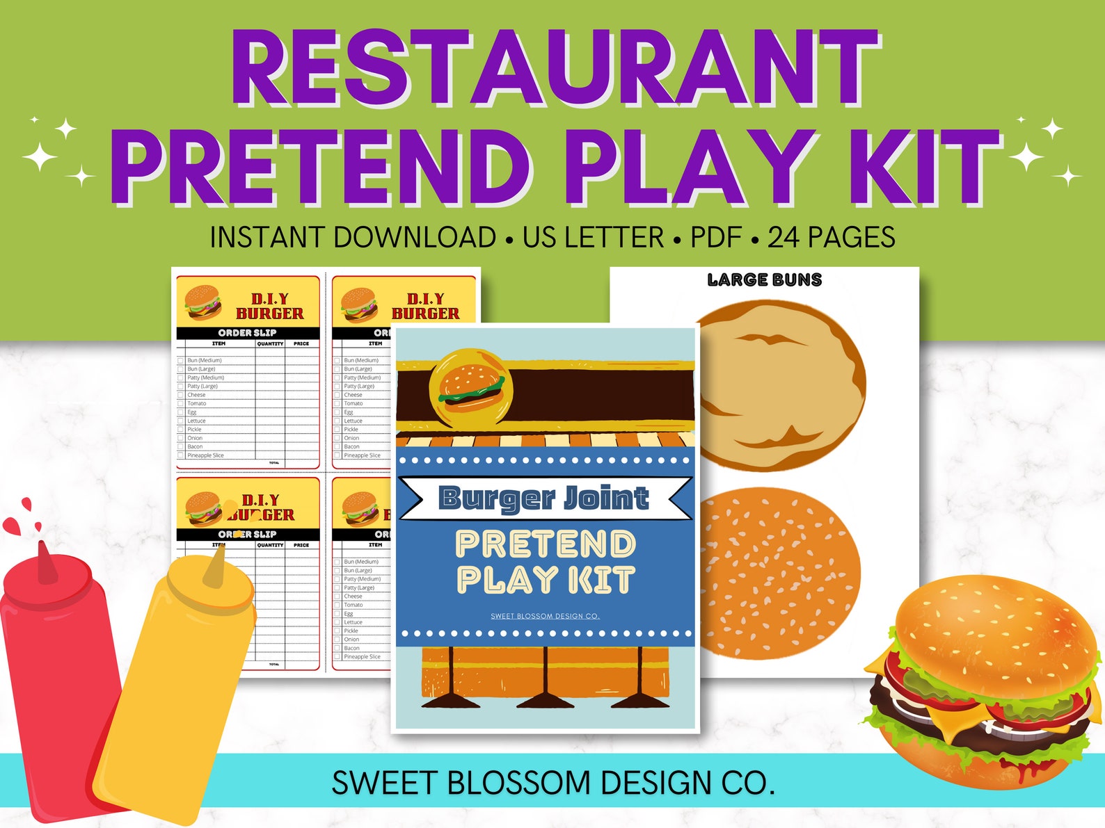 Pretend Play Restaurant Printable, Dramatic Play Restaurant, Restaurant ...