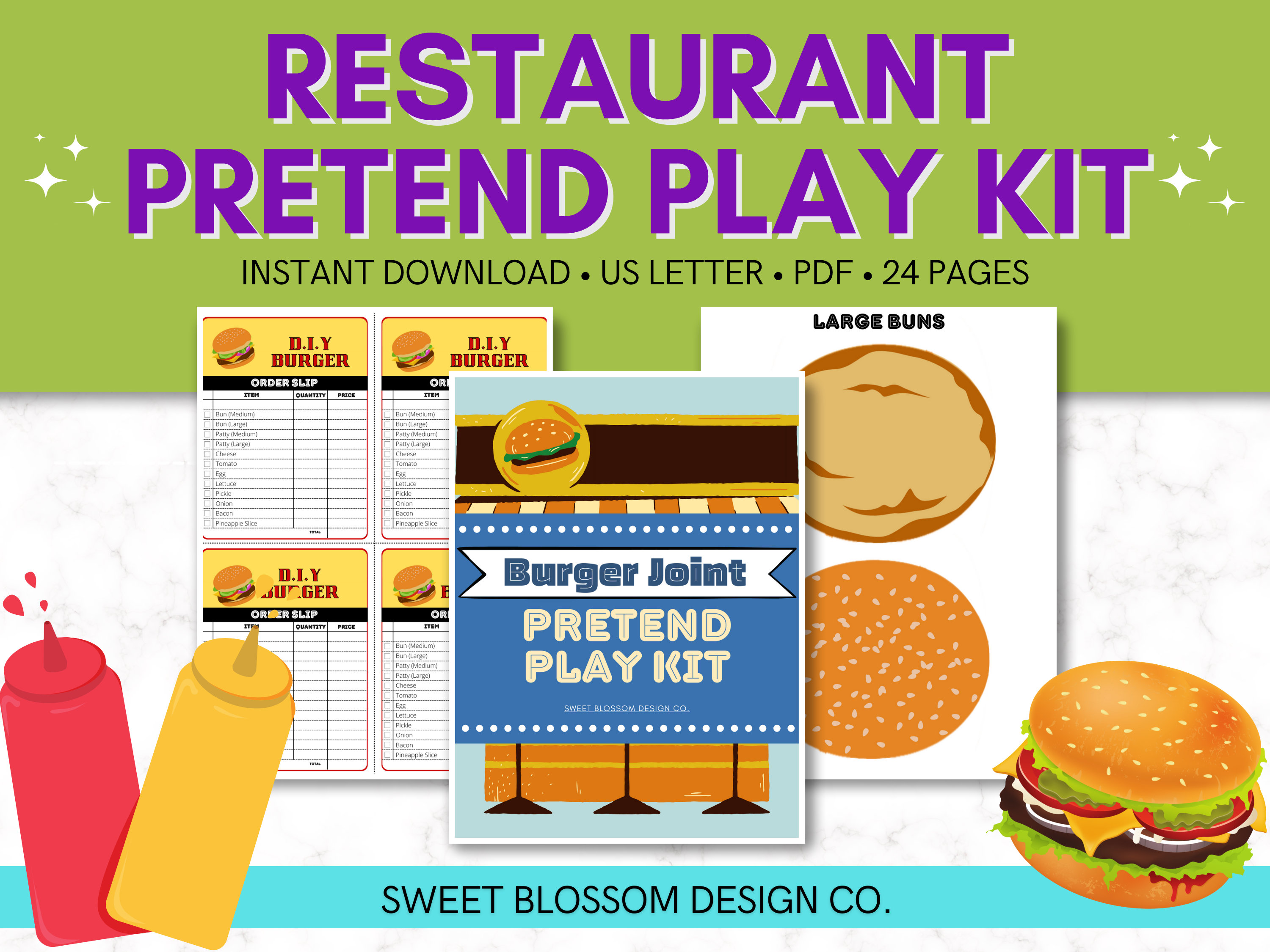 Pretend Play Restaurant Printable, Dramatic Play Restaurant, Restaurant ...