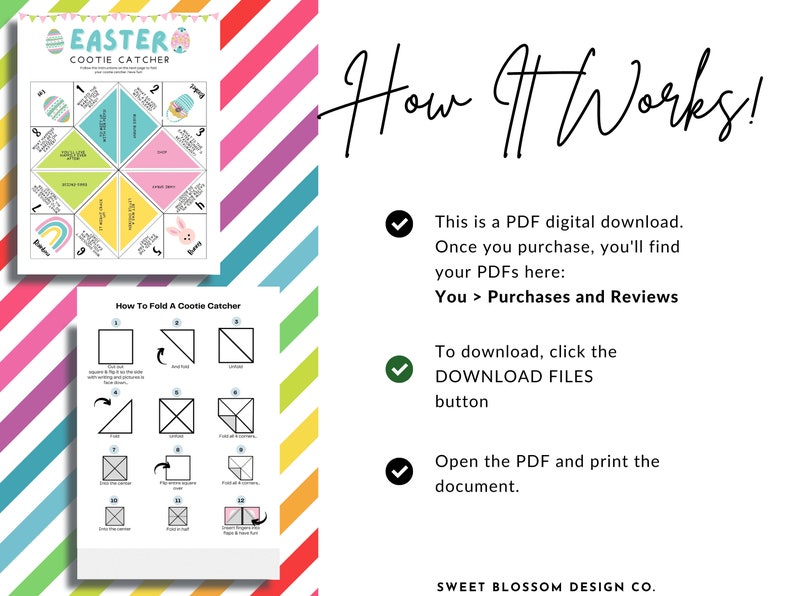 Easter Cootie Catcher Printable, Easter Joke Teller for Kids, Easter ...