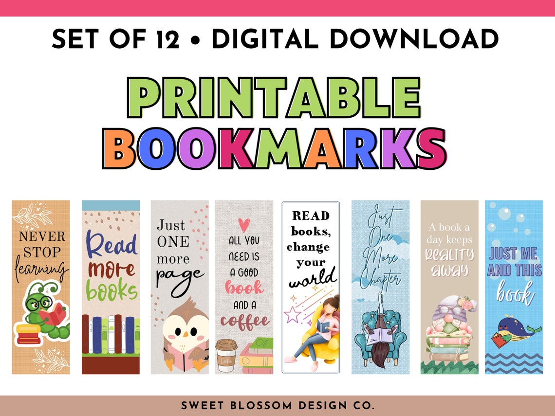 Printable Bookmarks, Motivational Bookmarks for Kids, Make Reading Fun ...