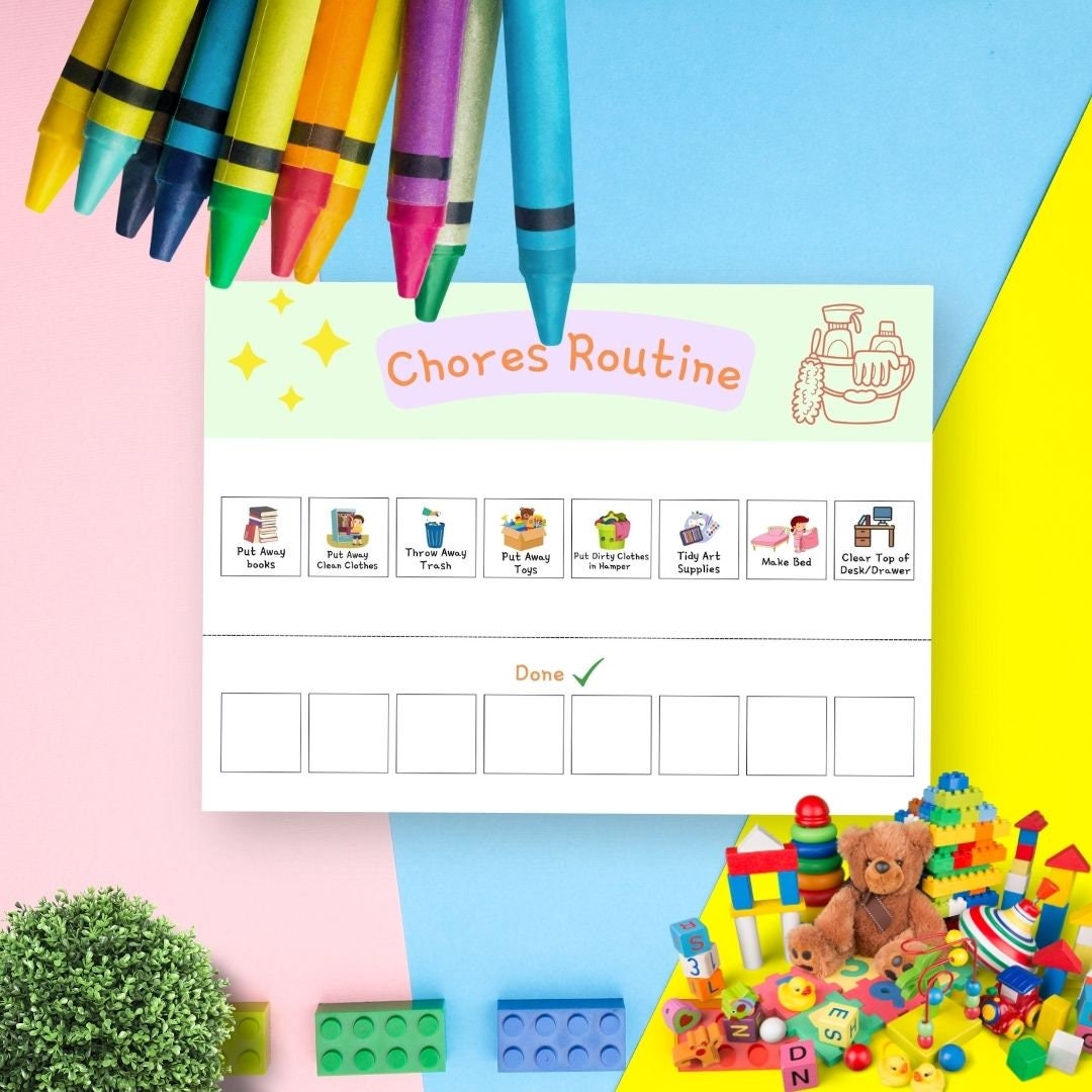 Routine Charts for Kids Pictures, Chore Charts for Kids, Kid Morning ...