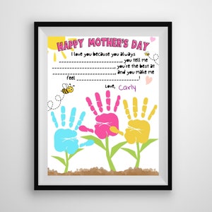 You Are My Sunshine Handprint Craft for Mom, Mothers Day Handprint ...